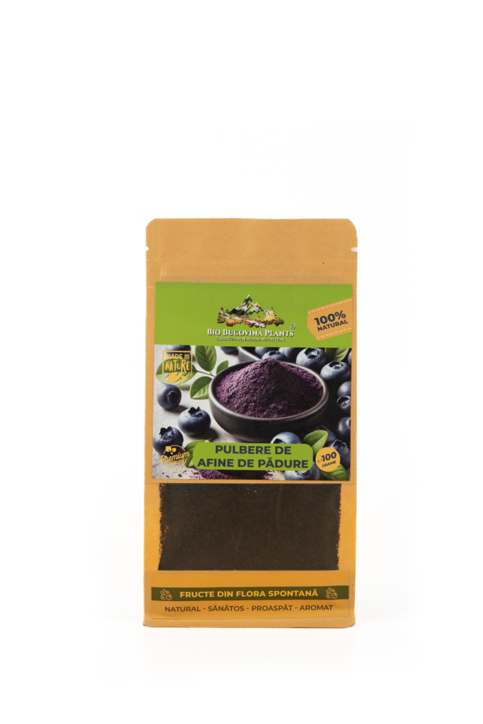 Pulbere de Afine Bio Bucovina 100g - Naturală
